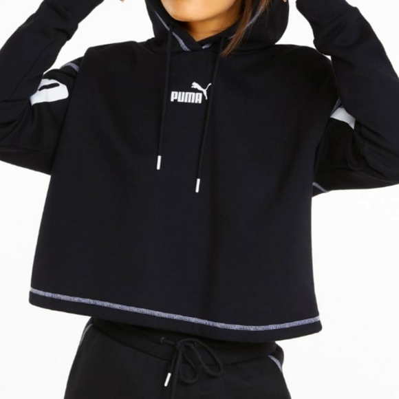 Puma | Tops | Puma Cropped Hoodie | Poshmark